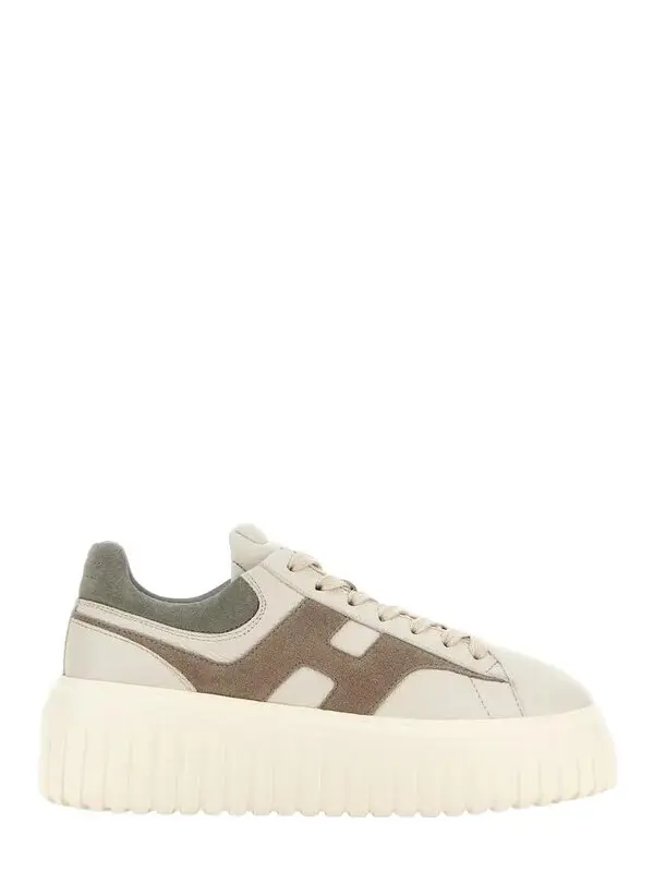 Hogan H-stripe Low-top Sneakers - Gray, Ivory, Beige