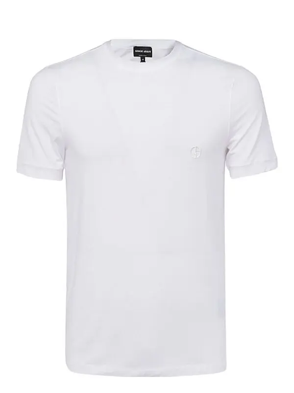 Giorgio Armani Logo Crew Neck T-shirt - White