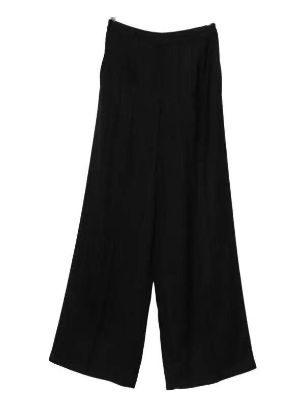 FORTE_FORTE Pinstriped Trousers - Black
