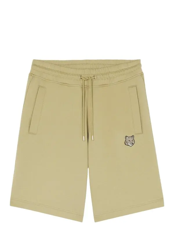 Maison Kitsuné Bold Fox Head Patch Drawstring Shorts - Nude