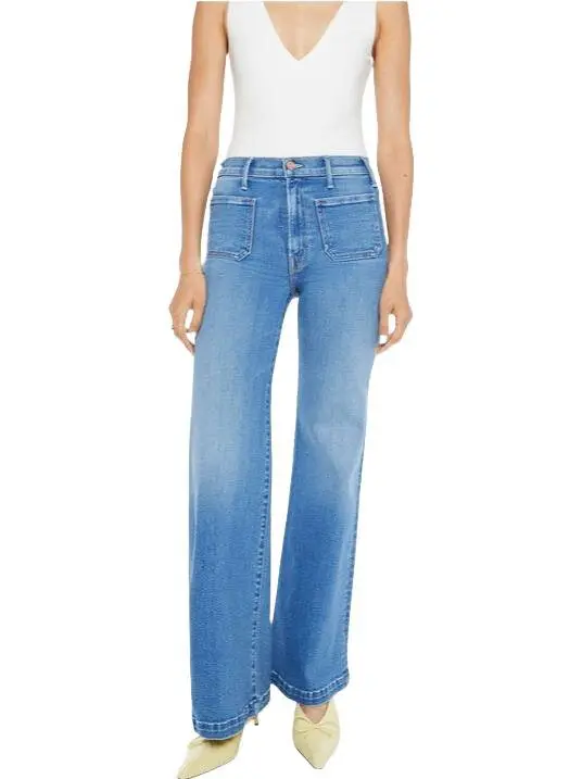 MOTHER The Hustler Roller Patch Pocket Jeans - Blue