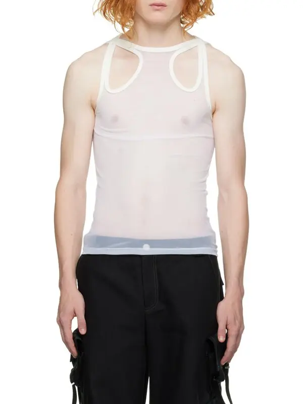 DION LEE Sheer Loop Tank Top - Pink