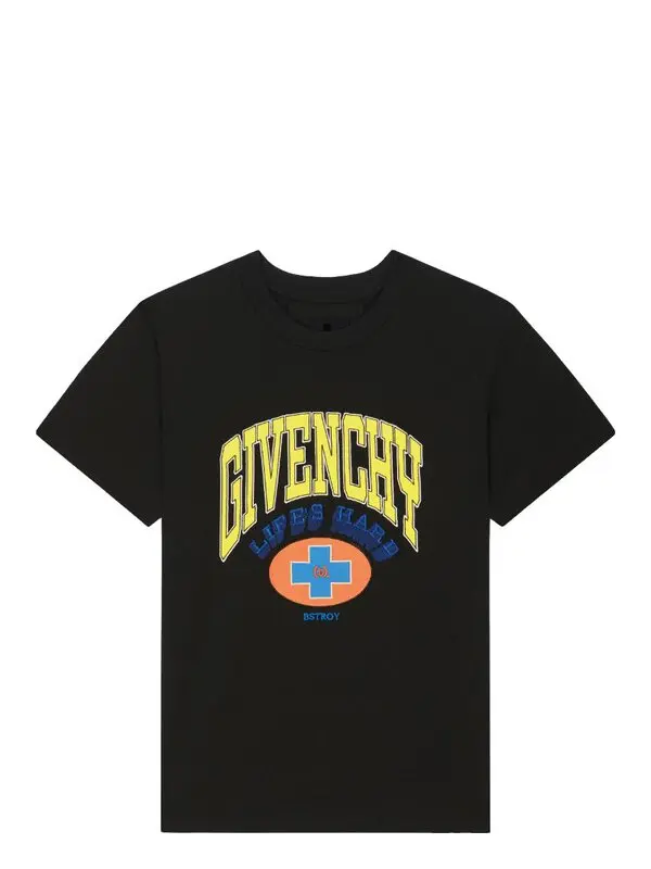 Givenchy Logo Printed Crewneck T-shirt - Black