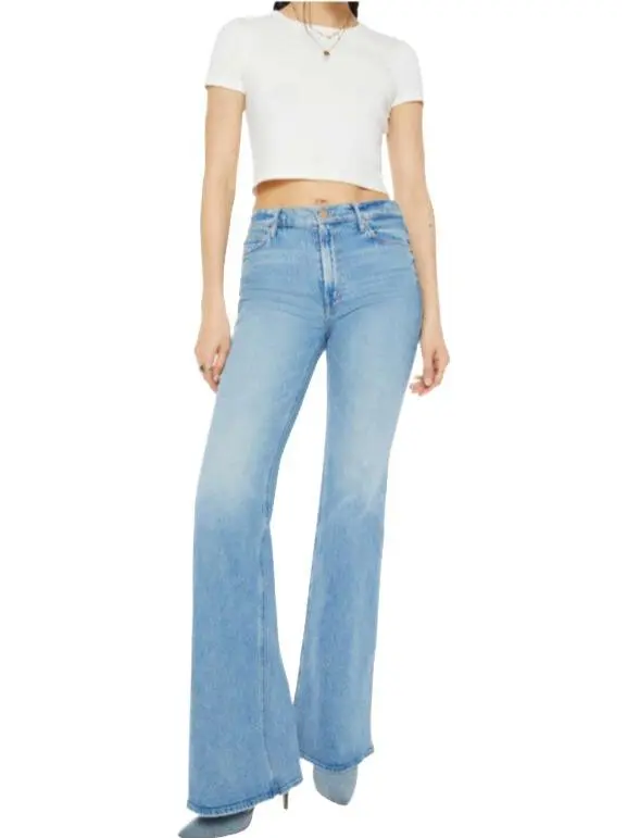 MOTHER The Dòozy Flared Jeans - Light Blue