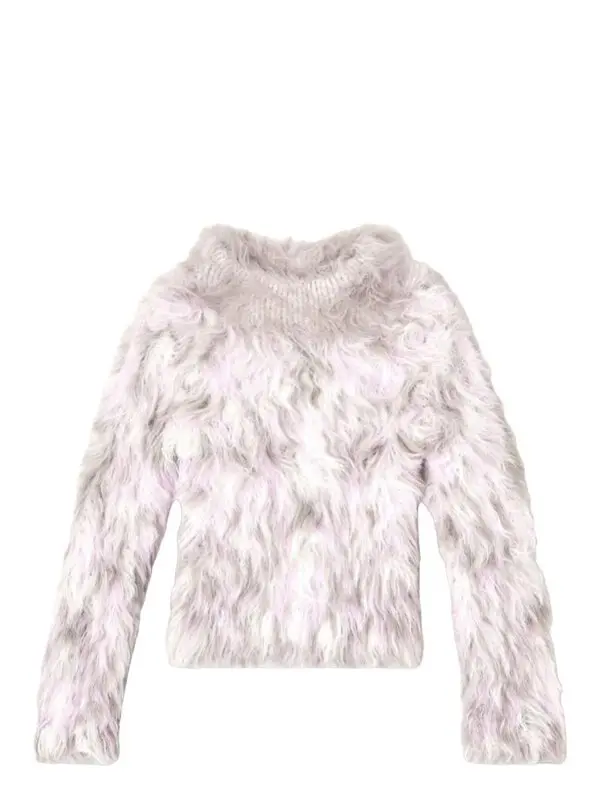 DIESEL® M-annika Fluffy Jacquard-knit Jumper - White