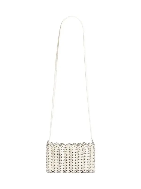 Rabanne 1969 Metallic-link Leather Cross Body Bag - White