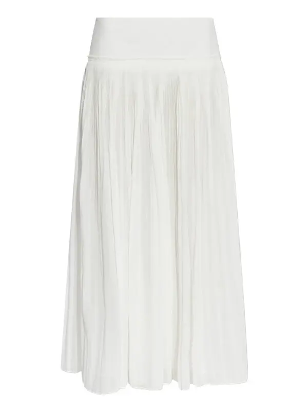 RÓHE High-waist Pleated Maxi Skirt - White