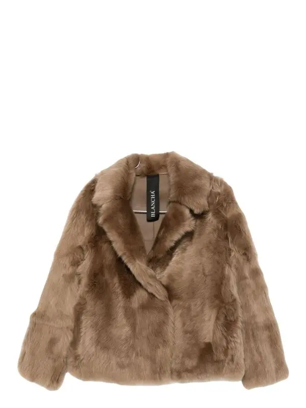 BLANCHA Shearling Jacket - Mastice