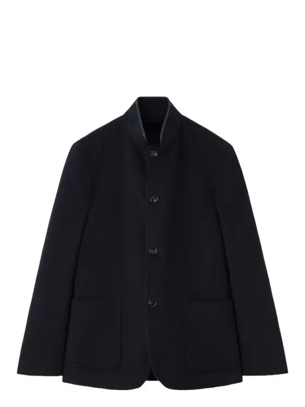 Loro Piana Spagna Button-fastening Patch-pocket Jacket - Navy Blue