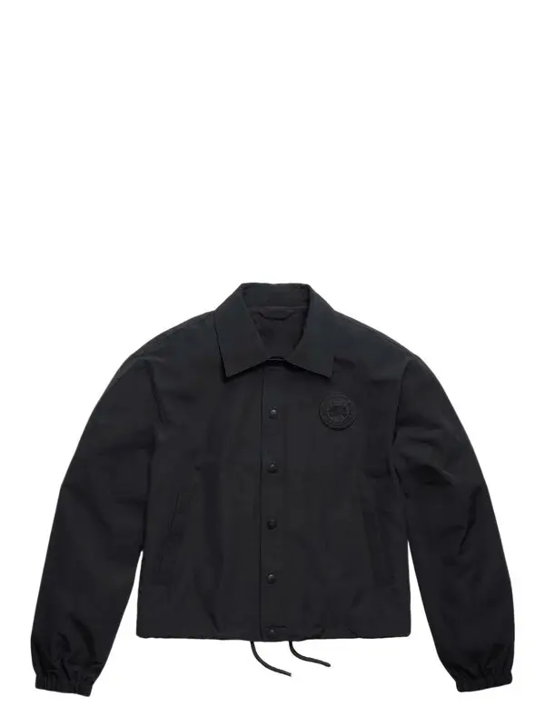 Canada Goose Button-up Drawstring Jacket With Logo Patch - Black