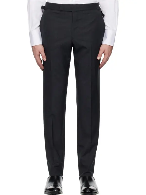 TOM FORD O'connor Pleated Wool Casual Pants - Dark Gray