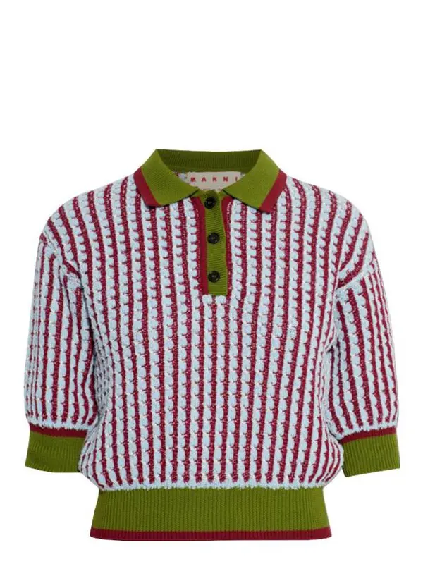Marni Textured Knit Polo Sweater - Multicolor