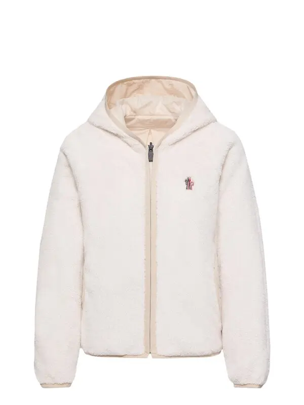 Moncler Reversible Polartec High Loft Hoodie - Ivory White
