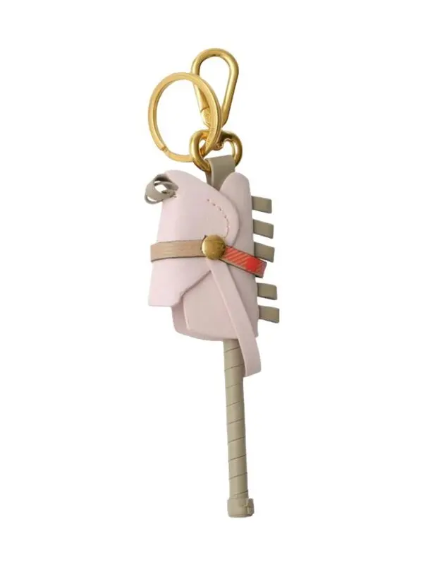 Burberry Leather Hobby Horse Charm - Nude