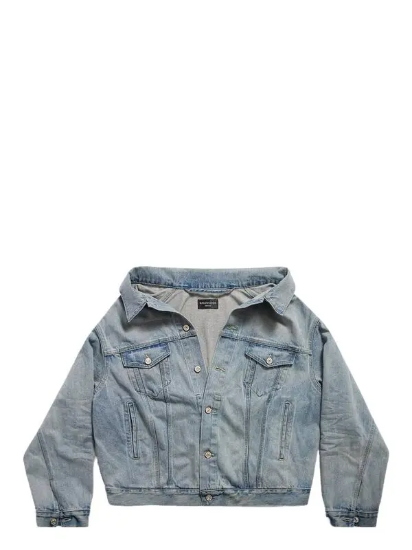 Balenciaga Collared Button-up Jacket - Blue