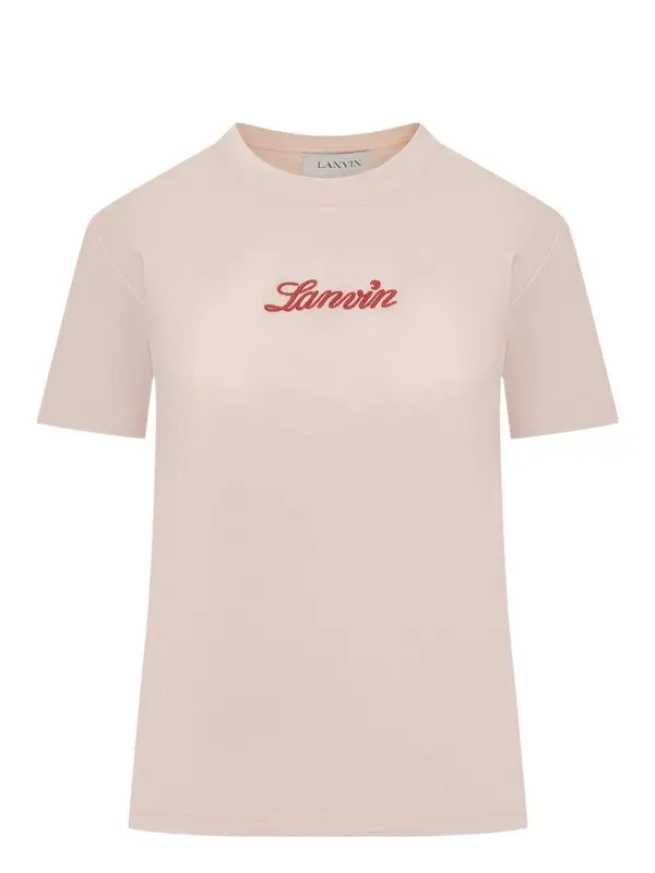 LANVIN Embroidered T-shirt - Nude