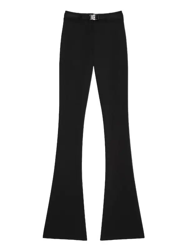 Givenchy Belted Flared-leg Trousers - Black