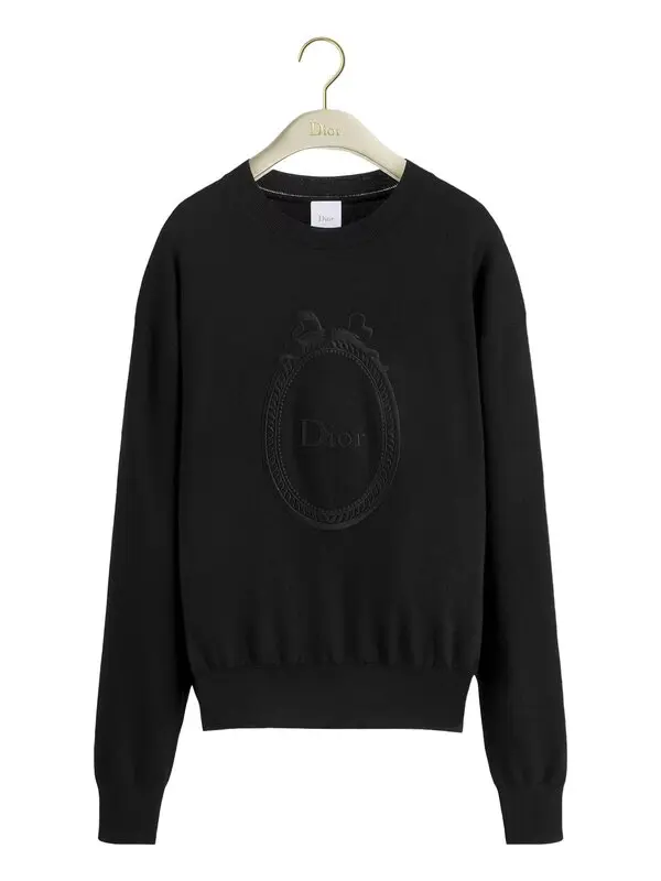 Dior Embroidered Médaillon Sweater - Black