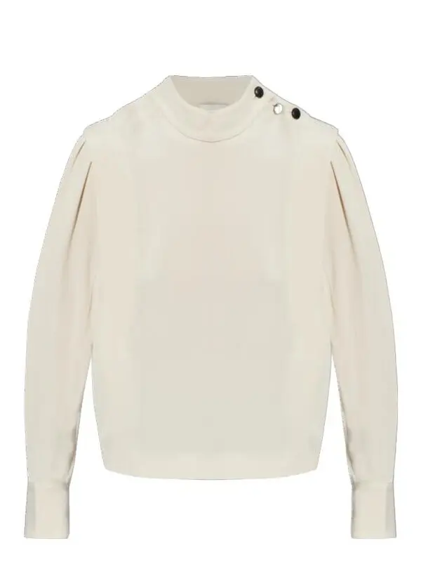 Isabel Marant Étoile Felissa Top With Pleated Sleeves - Beige