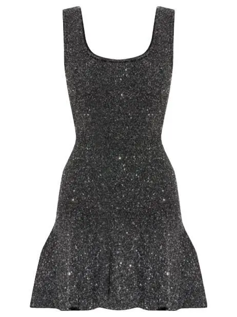 LoveShackFancy Sarajane Sequin Mini Dress - Black