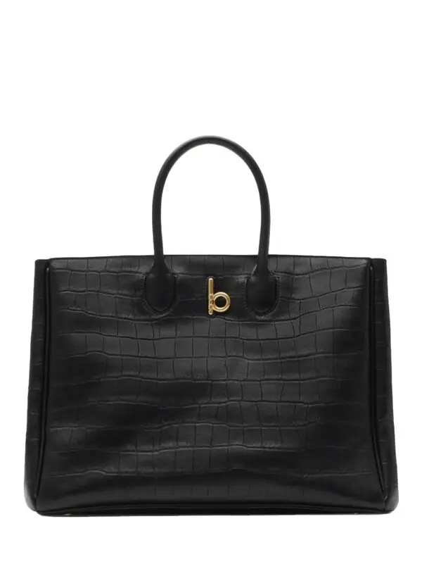 Burberry Rocking Embossed Medium Tote Bag - Black