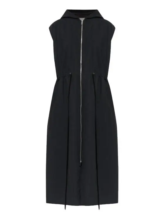 Studio Nicholson Sleeveless Hooded Midi Dress With Drawstring Waist - No