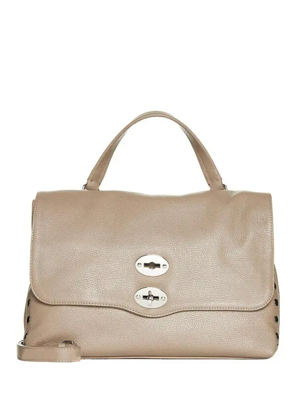 ZANELLATO Flap Leather Shoulder Bag - Nude