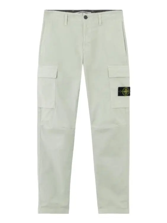 Stone Island Tapered Cargo Trousers - Sage