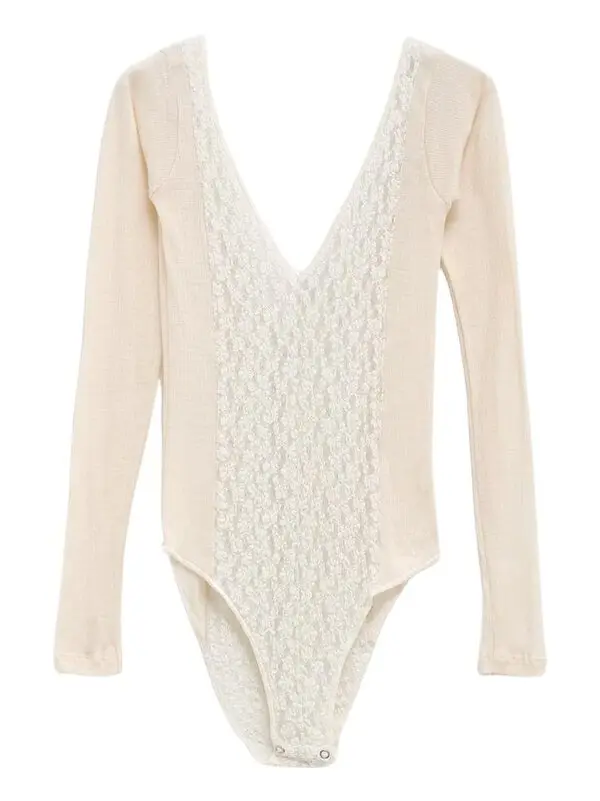 BASERANGE Crescent Bodysuit - White