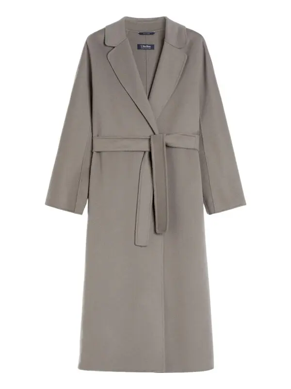Max Mara Esturia Belted Coat - Medium Gray