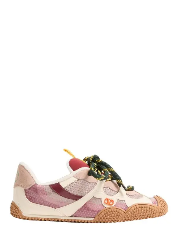 Valentino Garavani Amphibian Lace-up Sneakers - Ivor/ce/nud-fra-ce-tr/rose M/deep/iv-mi