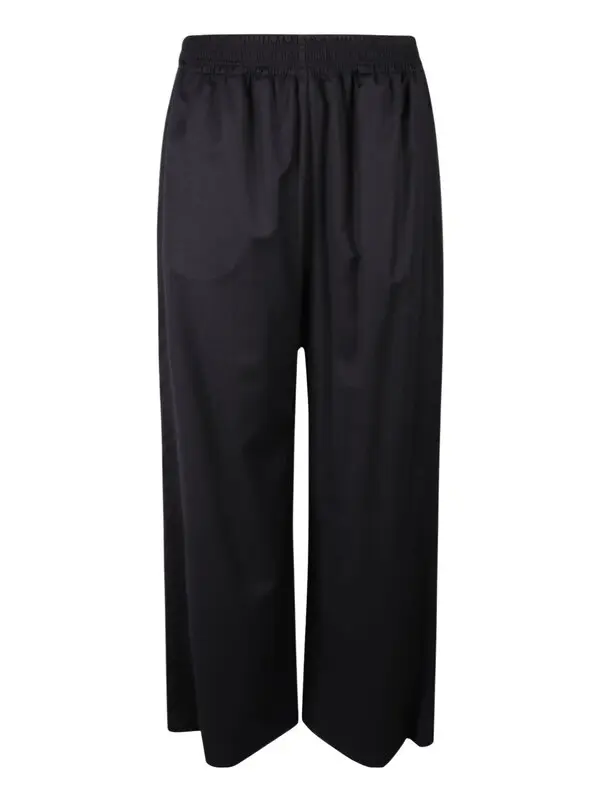 Fabiana Filippi Flannel Wide-leg Trousers - Black