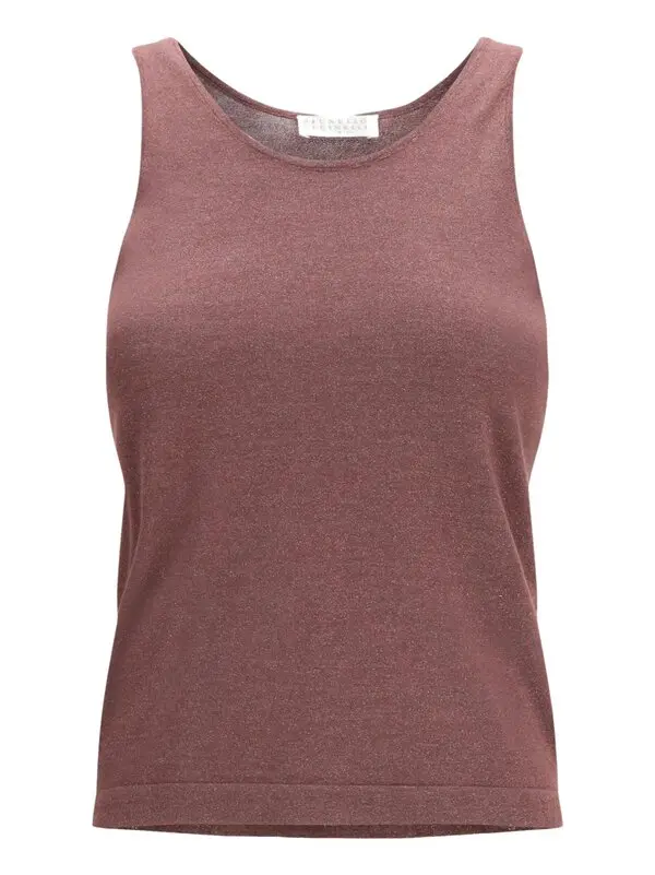 Brunello Cucinelli Scoop Neck Sleeveless Tank Top - Red