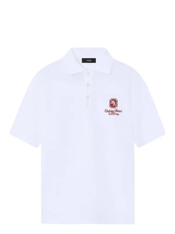 Amiri Logo Oversized Polo Shirt - White