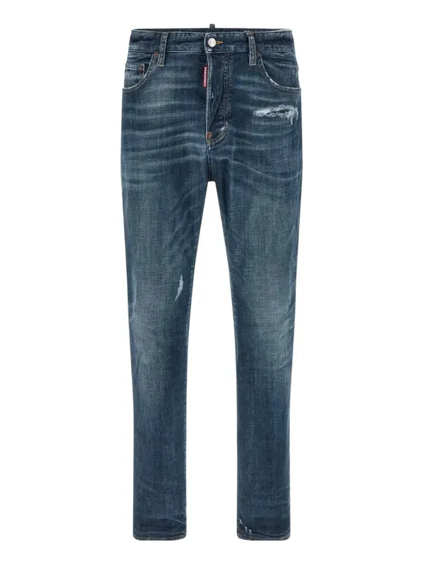 Dsquared2 Distressed Denim Jeans - Blue