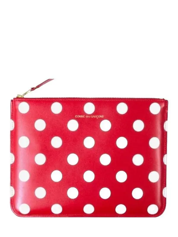Comme Des Garçons Polka Dot Clutch Bag - Red