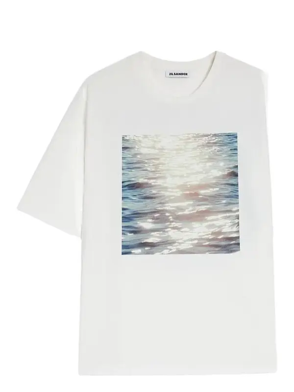JIL SANDER Wanderlust Project Image Printed Crew-neck T-shirt - White