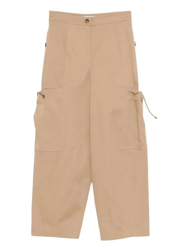 Max Mara Drawstring Pocket Cargo Pants - Nude