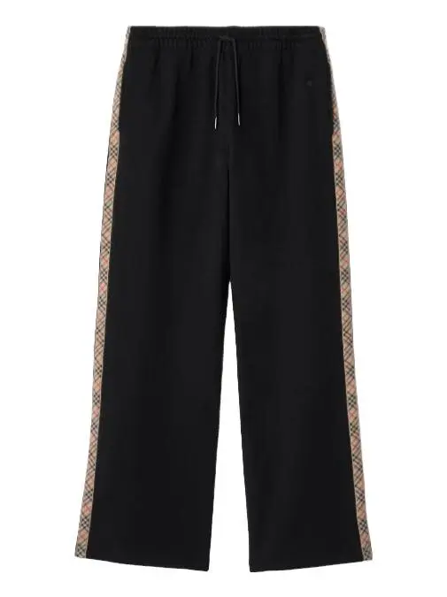 Burberry Drawstring Track Pants With Equestrian Knight Design - Black
