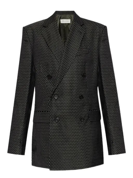 Dries Van Noten Long Sleeve Blazer - Black