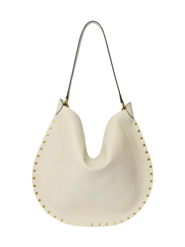 Isabel Marant Étoile Oskan Studded Shoulder Bag - Chalk