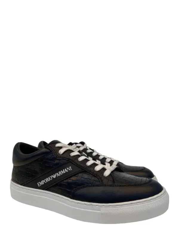 Emporio Armani Lace Up Casual Sneakers - Black
