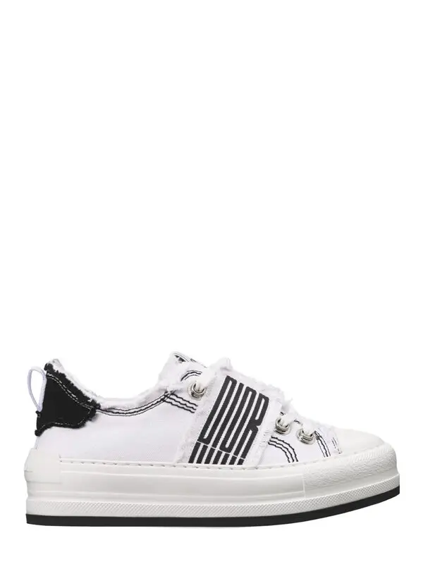Dior Walk'n' Platform Sneaker With Diorgraphique Logo - White/black
