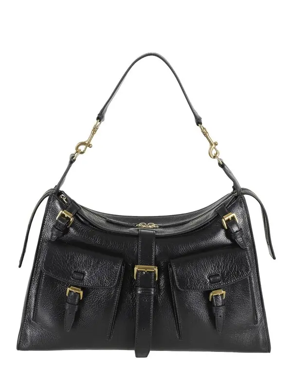 Mulberry Zippered Shoulder Bag - Black