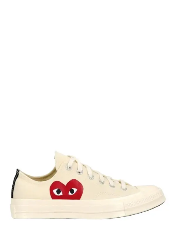 Play Comme Des Garcon Logo Sneakers - White