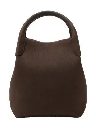 Loro Piana Small Bale Leather Tote Bag - Dark Chocolate Licorice/sun Gold