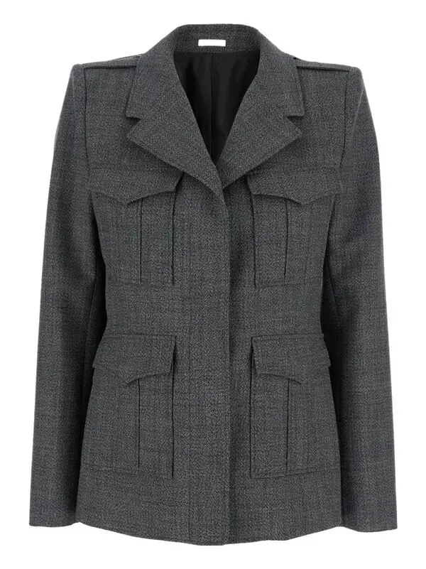 Alexander McQueen Pocket Detailed Blazer - Black
