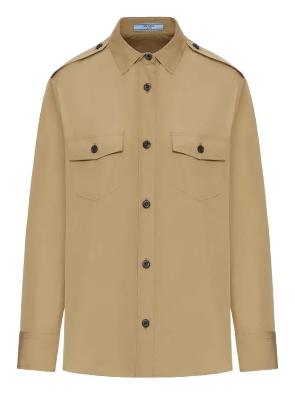 Prada Long-sleeved Button-up Shirt - Nude