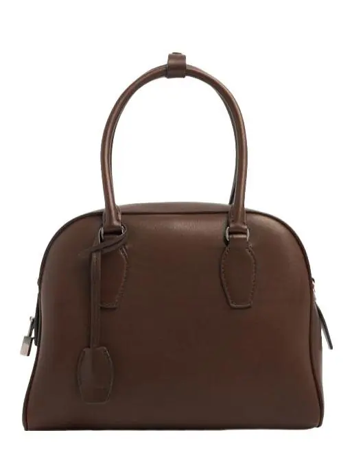 THE ROW India 10 Saddle Leather Top Handle Bag - Red