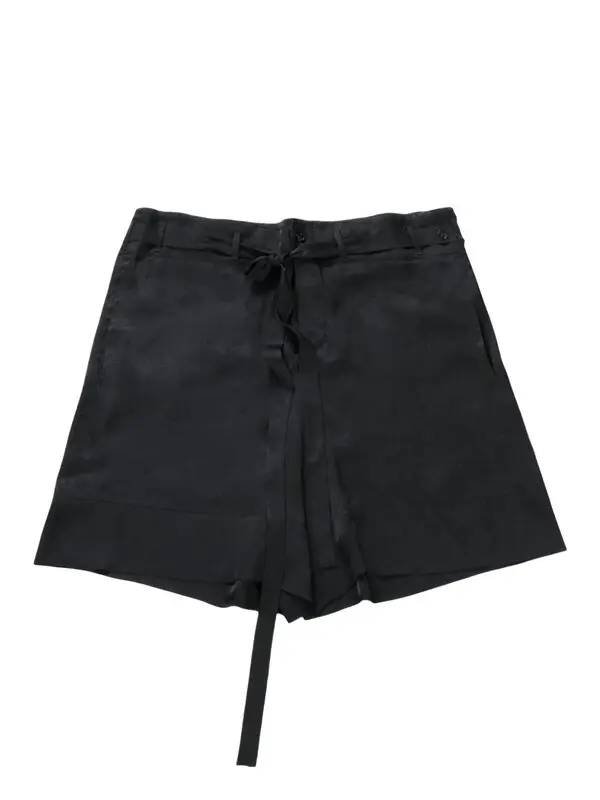 ANN DEMEULEMEESTER Ramage Jacquard High-waisted Lounge Shorts - Black